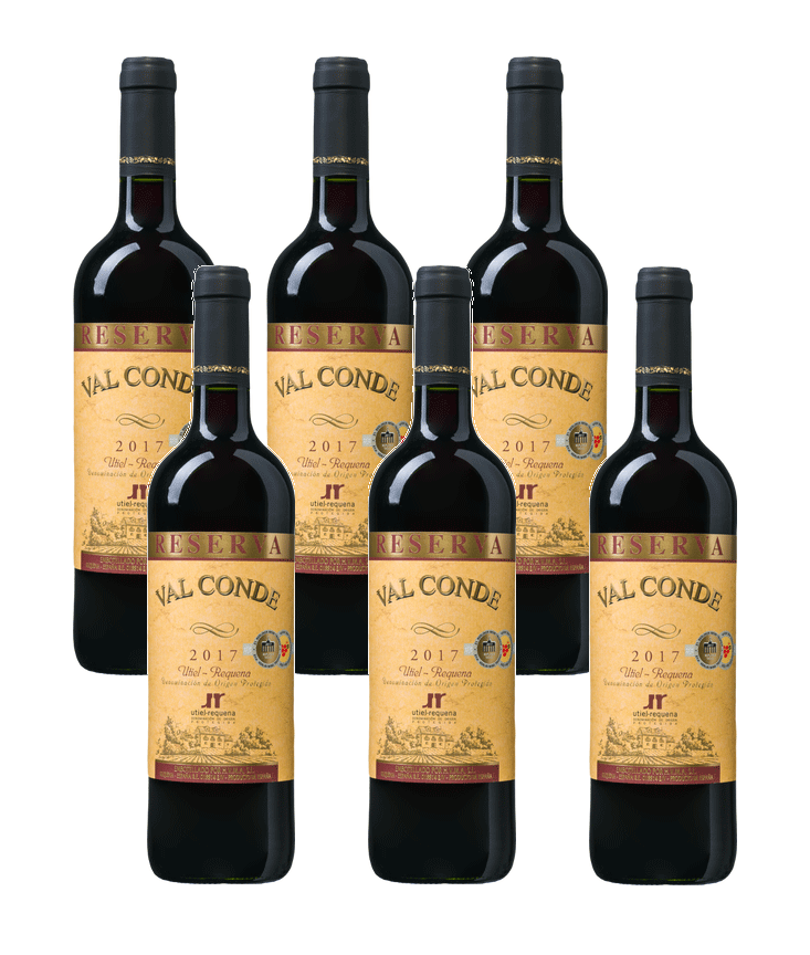 6 Flaschen Val Conde Utiel-Requeña DO Reserva Rotwein für 27,54€ (statt ...