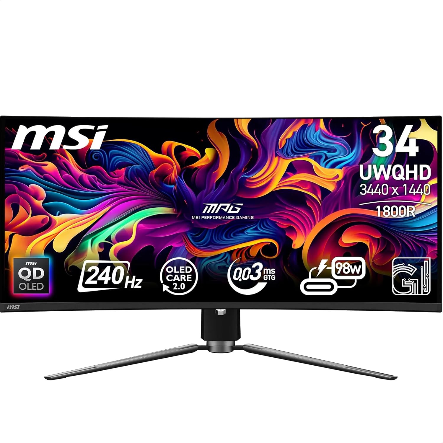 MSI MPG 341CQPX QD-OLED 34″ UWQHD Curved Gaming Monitor für 764,65 Euro ...